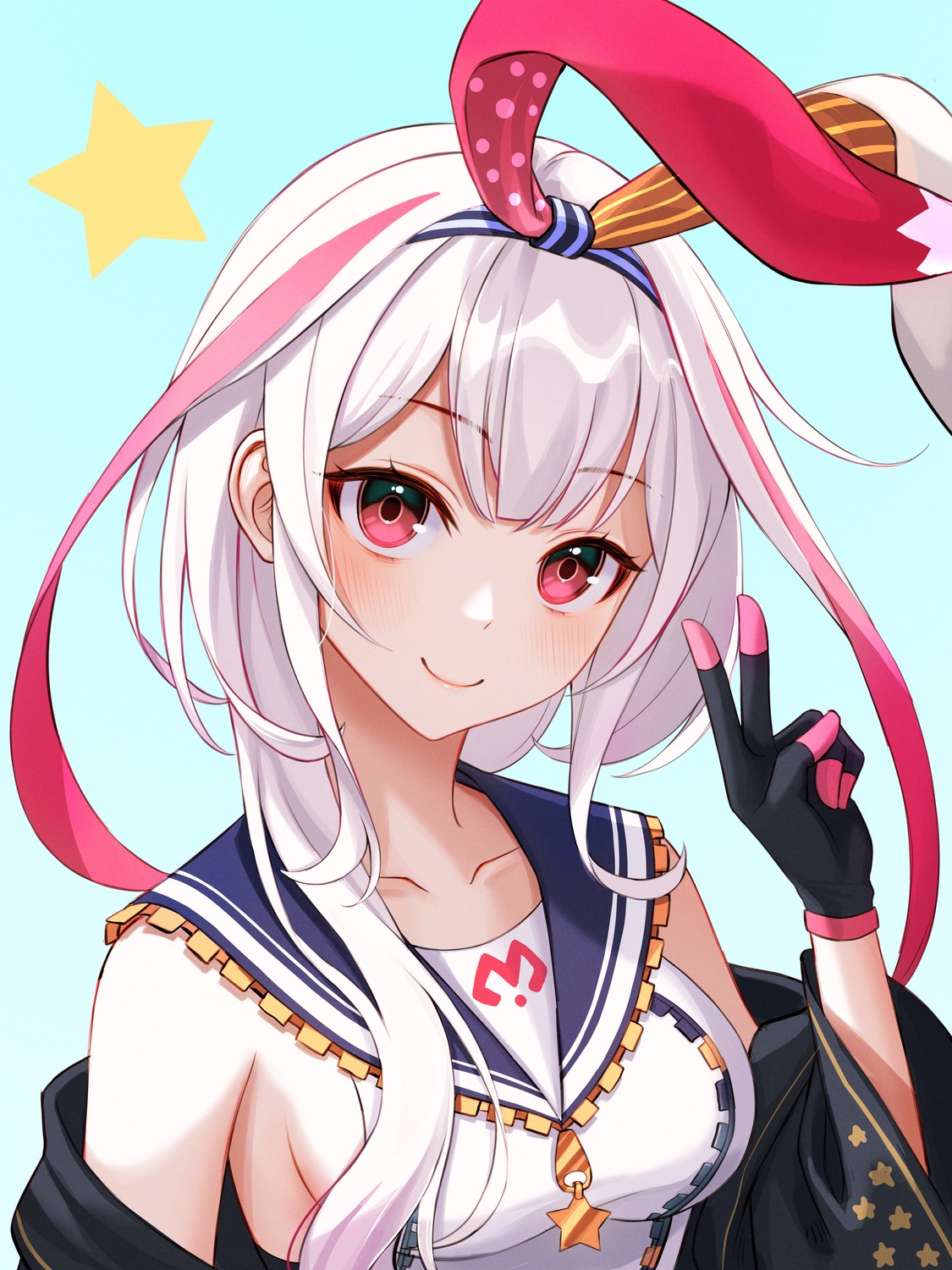 eichi (skskdi12z) crash fever milankovitch (crash fever) animal ears bunny ears no bra ...